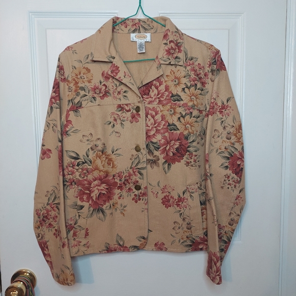 Talbots | Jackets & Coats | Talbots Petites Vintage Tan Country Floral ...